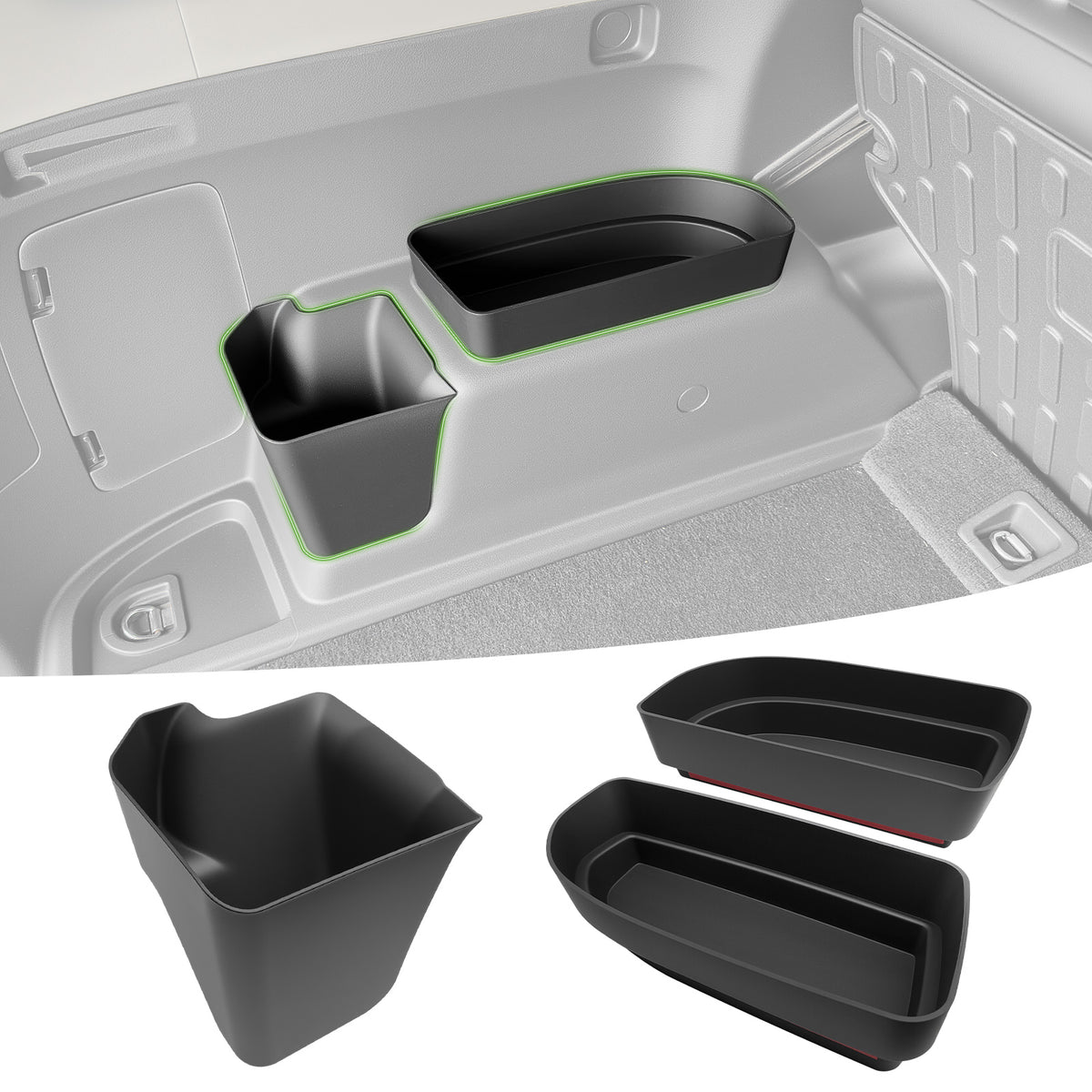 Trunk Organizer for 2010-2024 Toyota 4Runner 5-Seat 2nd Row(NOT Fit 7 ...